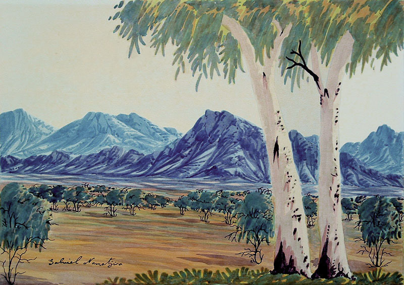 MacDonell Range Near Alice Springs, Australia by Gabriel Namatjira ...