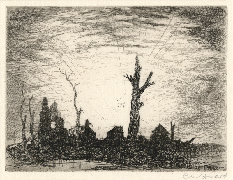 (Town in Ruins, WWI) by Charles Huard | Annex Galleries Fine Prints