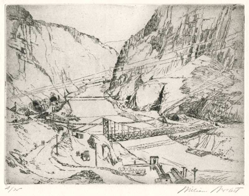 Hoover Dam Project: General View, Lower Portals (a.k.a. Four Diversion ...