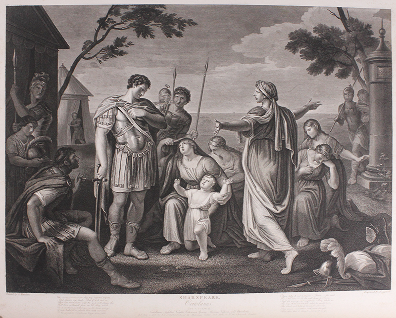 Shakespeare Gallery folio, "Coriolanus, Act V, Scene III"; as engraved ...