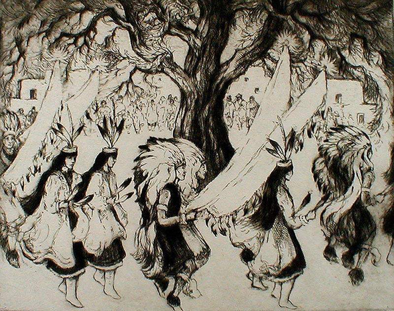 Comanche Dance-Ildefonso Pueblo (Comanche Dance at San Ildefonso) by ...