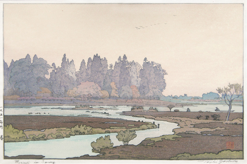 Morinji in Spring by Toshi Yoshida | Annex Galleries Fine Prints