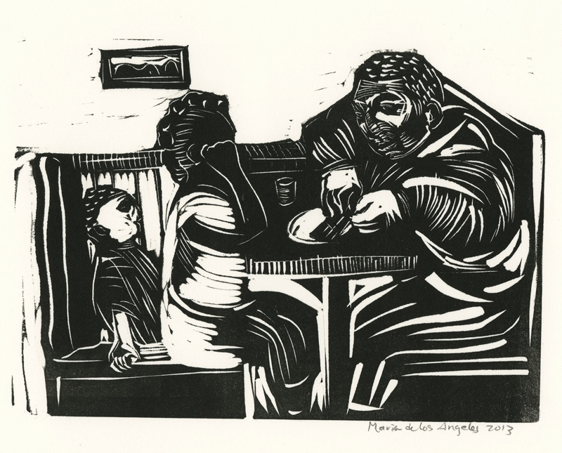 (Eating in Booth) by Maria de los Angeles | Annex Galleries Fine Prints