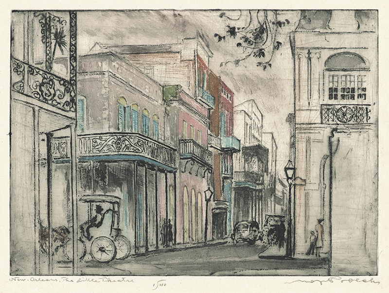 New Orleans, the Little Theatre by Max Pollak | Annex Galleries Fine Prints