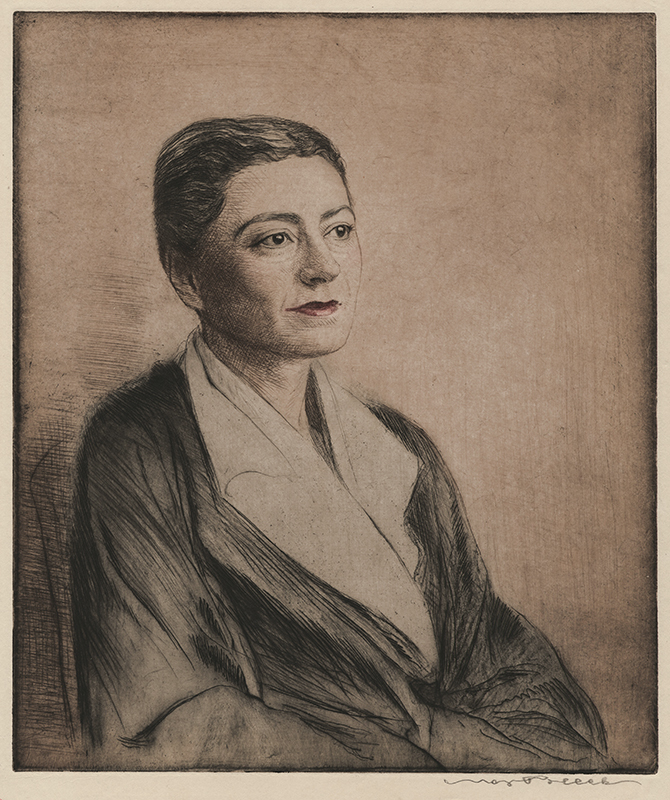 (Portrait of woman with white lapel) by Max Pollak | Annex Galleries ...