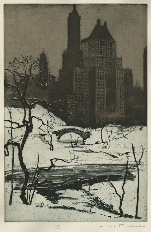 New York: Central Park I by Max Pollak | Annex Galleries Fine Prints