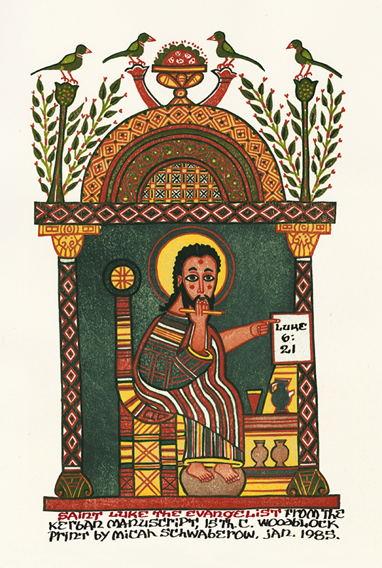 Saint Luke the Evangelist by Micah Schwaberow | Annex Galleries Fine Prints