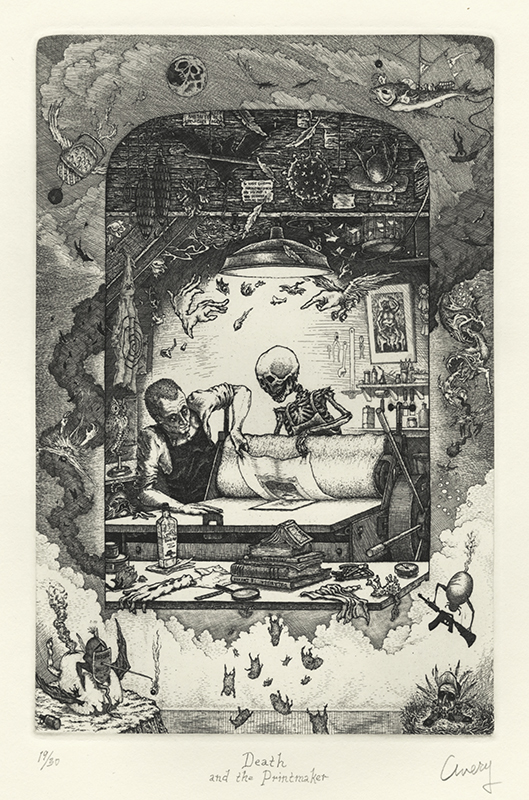 Death and the Printmaker by David Avery | Annex Galleries Fine Prints