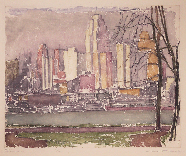 Detroit: From the Canadian Side by Max Pollak | Annex Galleries Fine Prints