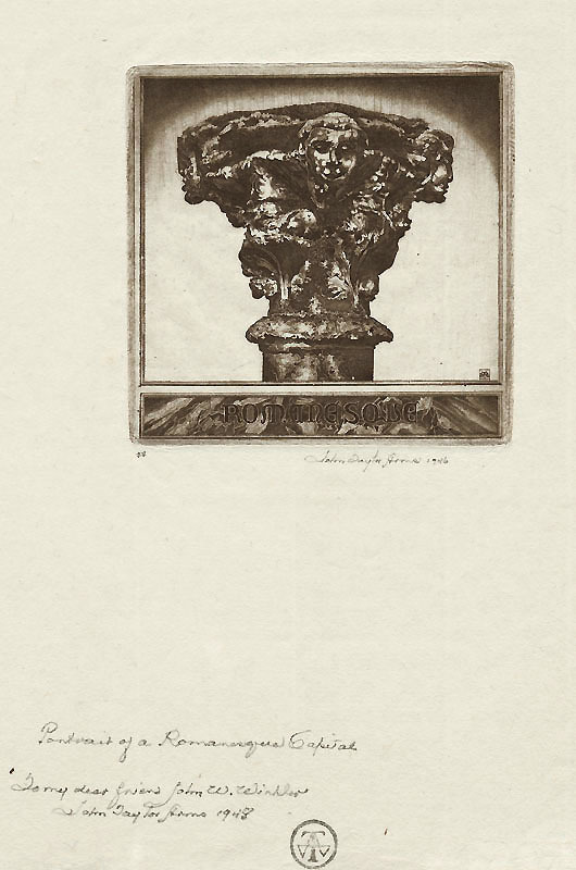 Portrait of a Romanesque Capital by John Taylor Arms | Annex Galleries ...