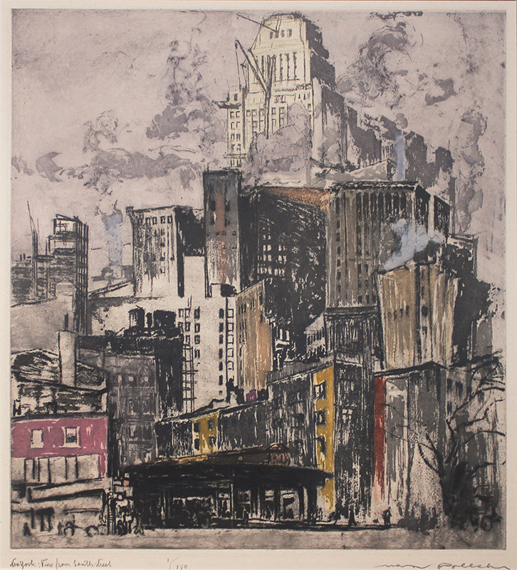 New York: View From South Street by Max Pollak | Annex Galleries Fine ...