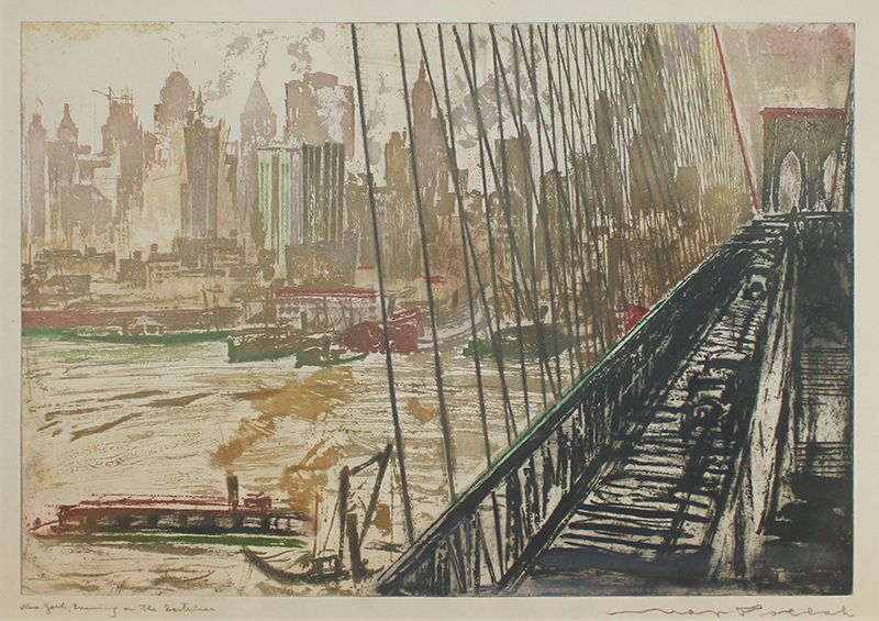New York, Evening on the East River by Max Pollak | Annex Galleries ...