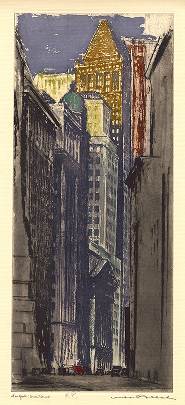 New York: Broad Street by Max Pollak | Annex Galleries Fine Prints