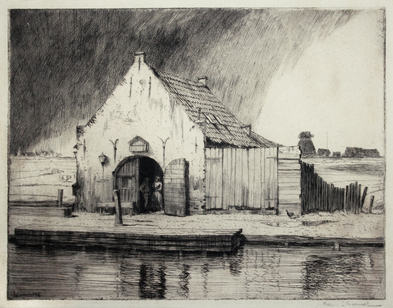 Untitled (cottage on canal) by Frank Lewis Emanuel | Annex Galleries ...